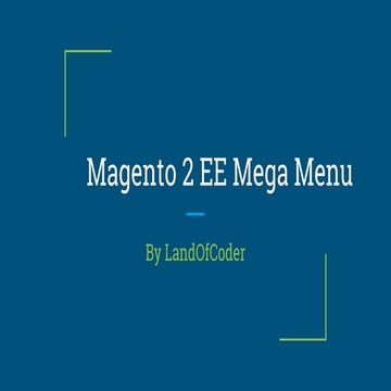 Magento 2 Mega Menu Ee Drag And Drop Menu Builder Ppt