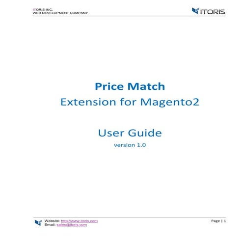 Magento 2 Price Match Extension By ITORIS INC | PDF