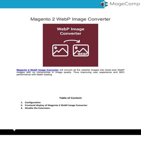 Magento 2 WebP Image Converter Extension | PDF | Web Development | Internet