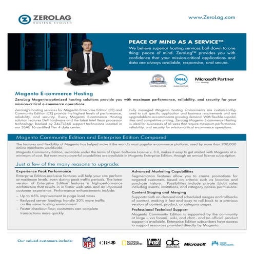 Magento e commerce hosting | PDF