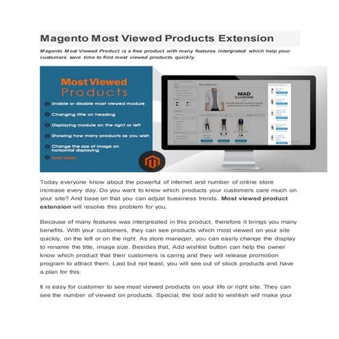 Magento most viewed products extension | PDF