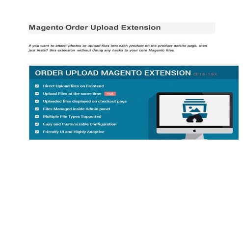 Magento order upload extension | PDF