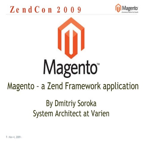 Magento A Zend Framework Application Ppt