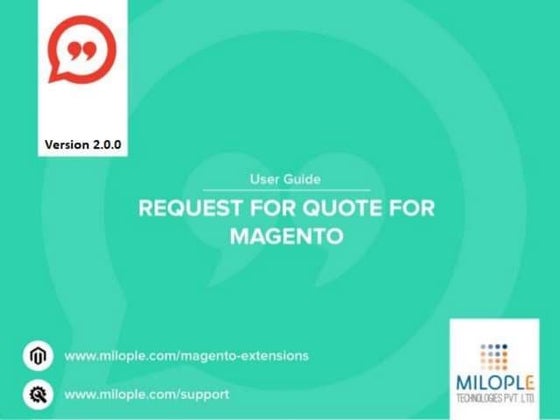 Magento 2 Request For Quote | PPT