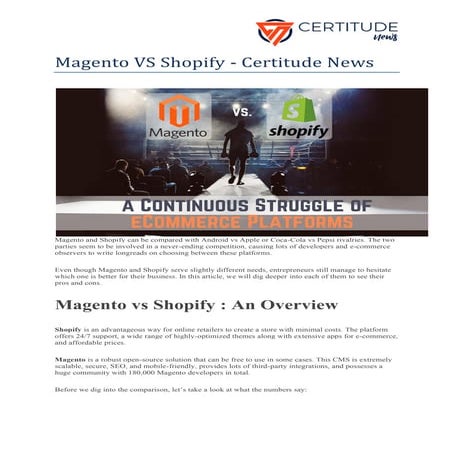 Magento vs Shopify | PDF