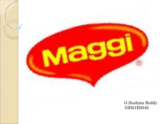 Presentation on Maggi | PPTX