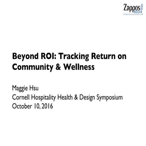 Maggie Hsu Beyond Return on Investment: Tracking Return on Community ...