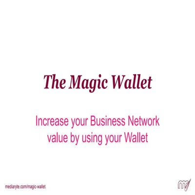 The Magic Wallet - Understanding The Value Of Business Networkers | PPSX | Credit Cards ...
