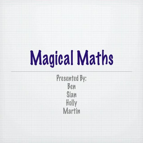 Magical maths | PPT