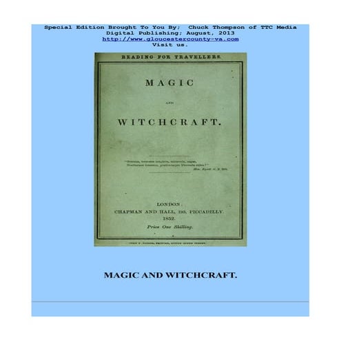 Magic and Witchcraft | PDF