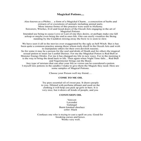 Magickal potions | PDF