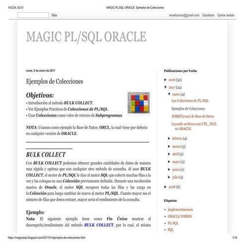 MAGIC PL_SQL ORACLE_ Ejemplos de Colecciones.pdf
