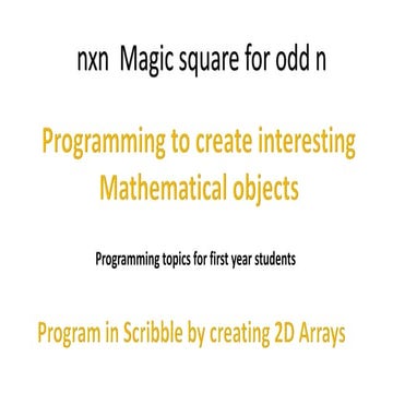 Magic Square for odd n.pptx