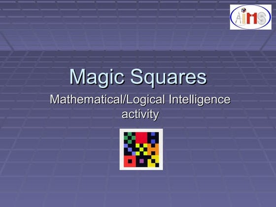 Magic square | PPT