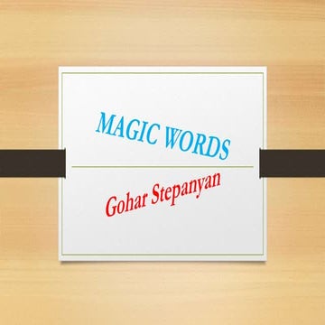 Magic words | PPTX