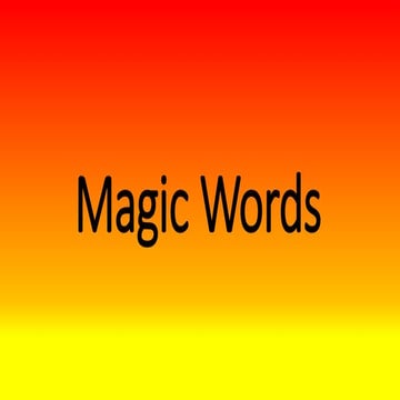 Magic words | PPTX