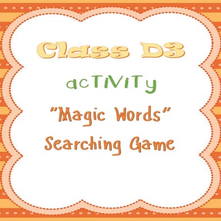 eTwinning: Magic Words Puzzles | PDF