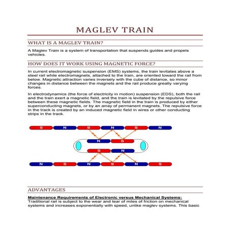 Maglev trains ppt | PPTX