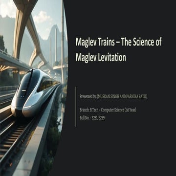 Magnetic Levitation (Maglev) Technology: Principles, Systems, and ...