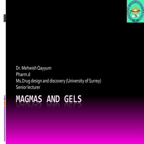 Magmas and gel | PPTX