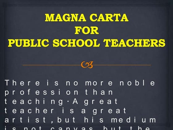 Magnacartaforpublicschoolteachers 120927215507-phpapp01 | PPT