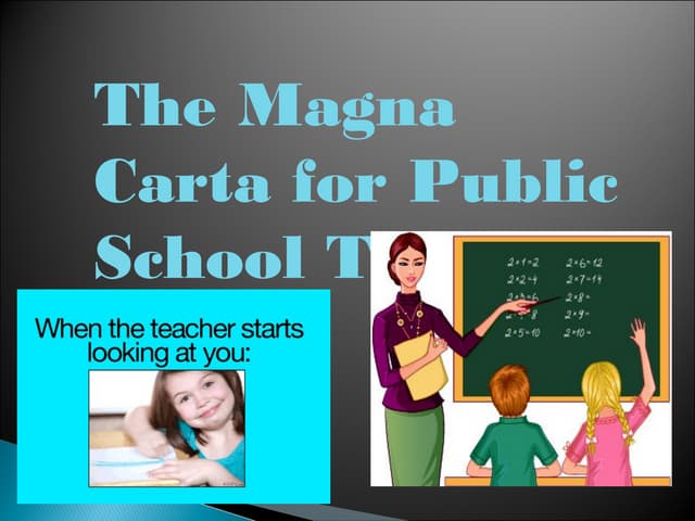 Magna Carta for Public School Teachers | PPTX