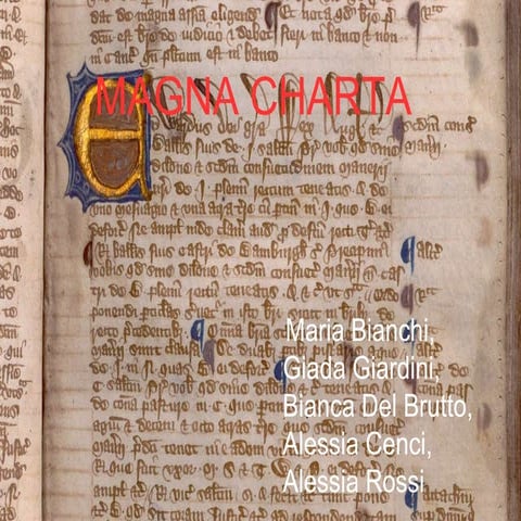 La Magna Charta venduta all'asta. | PPTX