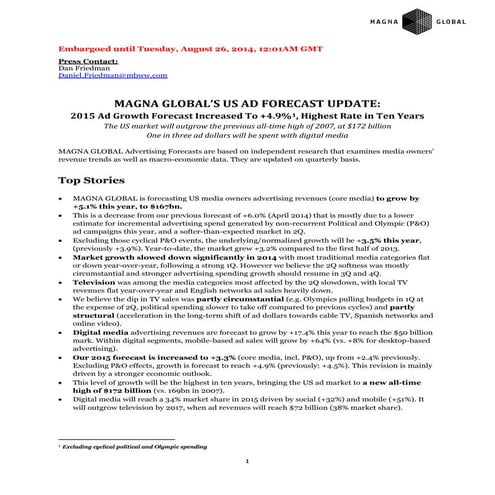 Magna Global - Advertising Forecasts - Global Advertising Market | 08 ...