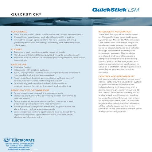 Magne motion quickstick_brochure | PDF