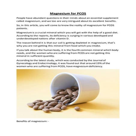 Magnesium for pcos | PDF