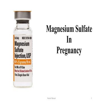 Magnesium sulfate during pregnancy | PPTX