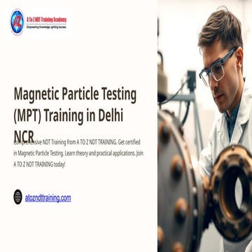 Best Magnetic Particle Testing Training Institute in Delhi NCR – A TO Z ...