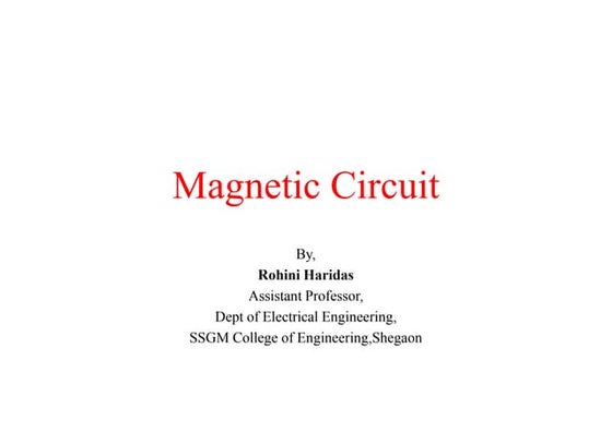 Magnetic circuit part 3- copy | PPT
