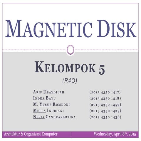 Magnetic disk | PPSX