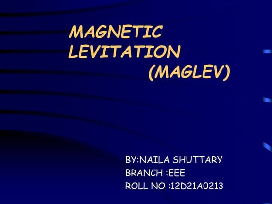Magnetic levitation | PPT