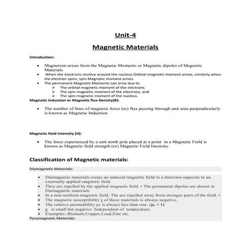 Magnetic materials | PDF