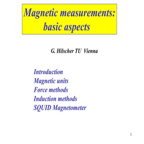 Magnetic measurements | PPTX