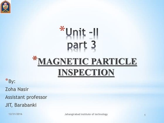 Certificate of Proficiencey in Magnetic Particle Testing | PDF