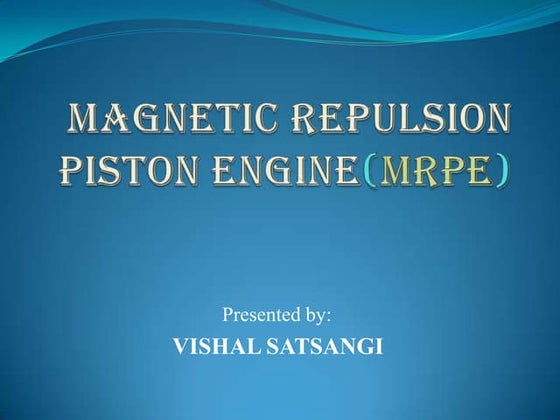 IRJET- Design of Magnetic Reciprocating Engine | PDF