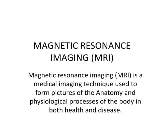The Making of an MRI | PDF