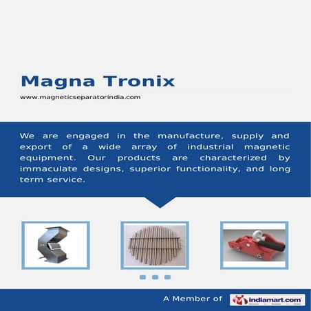 Magna Tronix, Chennai, Industrial Magnets | PDF
