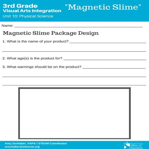 Magnetic slime package design | PDF