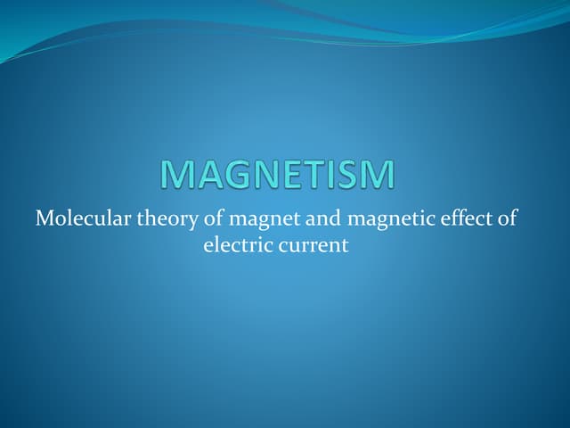 Magnetism ppt | PPT