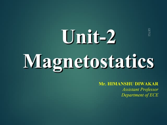 Gouy's method of magnetic susceptibility | PPTX