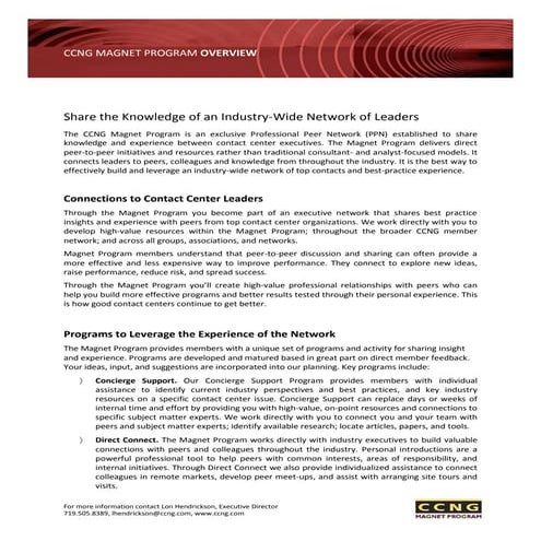 Magnet Program Overview | PDF