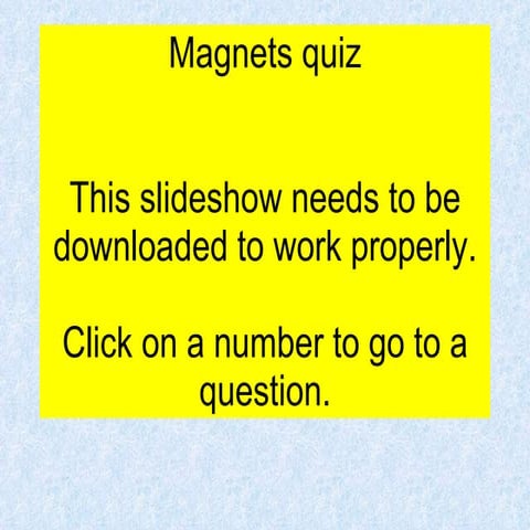 Magnets quiz | PPT