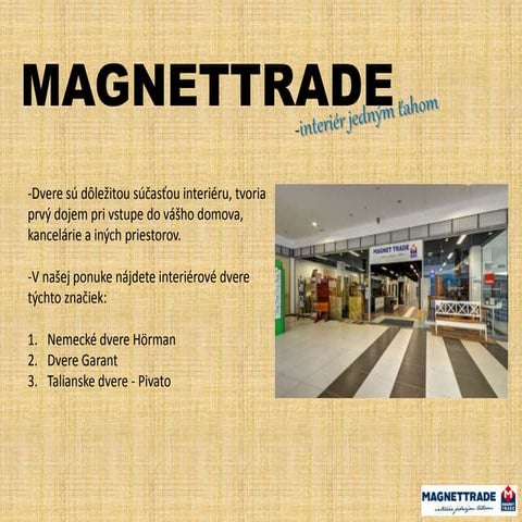 Magnettrade - interiérové dvere | PPTX