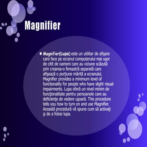 Windows magnifier tool | PPT