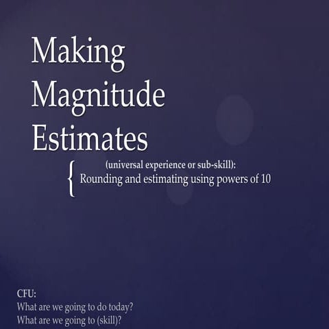 Magnitude estimates | PPT