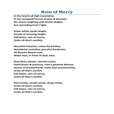 Mag poem rain f mercy | PDF | Weather | Science